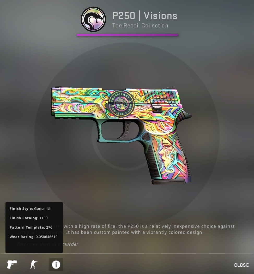 CSGO p250 Visions FN Skins, Video Gaming, Gaming Accessories, In-Game Products on Carousell