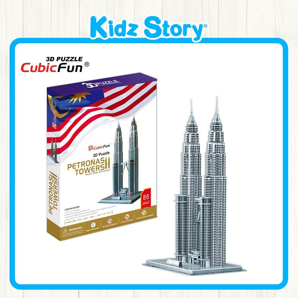 CubicFun 3D Puzzle Petronas Towers, Malaysia, Hobbies & Toys, Toys & Games on Carousell