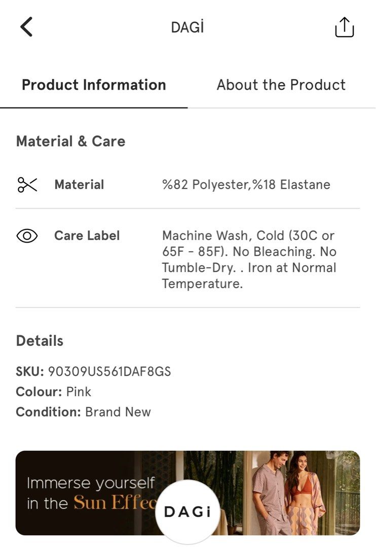 DAGI Pink Bikini Underwire Bra ONLY, Women's Fashion, Swimwear, Bikinis ...