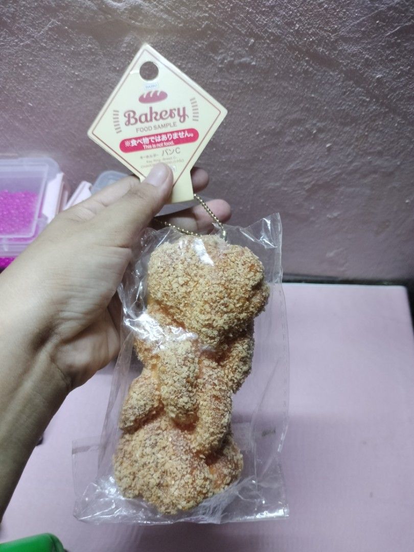 Daiso Keychain Bread Squishy Keychain On Carousell