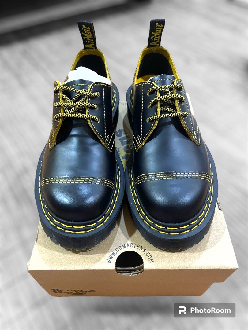DR MARTENS 1461 BEX DOUBLE STITCH SMOOTH LEATHER QUAD SHOE SIZE AW005, Men's Fashion, Footwear ...