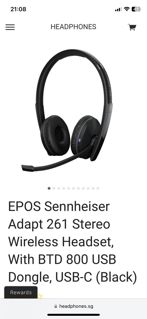EPOS-Bluetooth stereo headset USB-C dongle, Audio, Headphones & Headsets on Carousell
