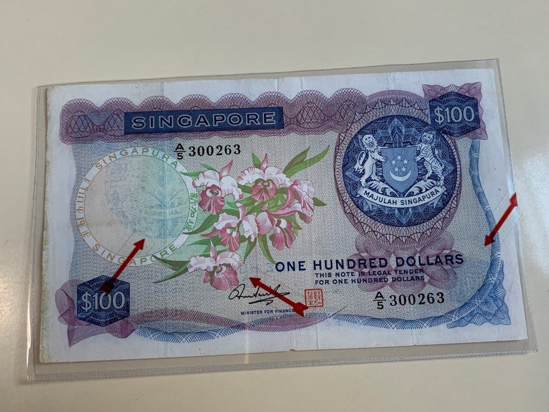 Error Wet ink Transfer orchid $100 banknote, Hobbies & Toys ...