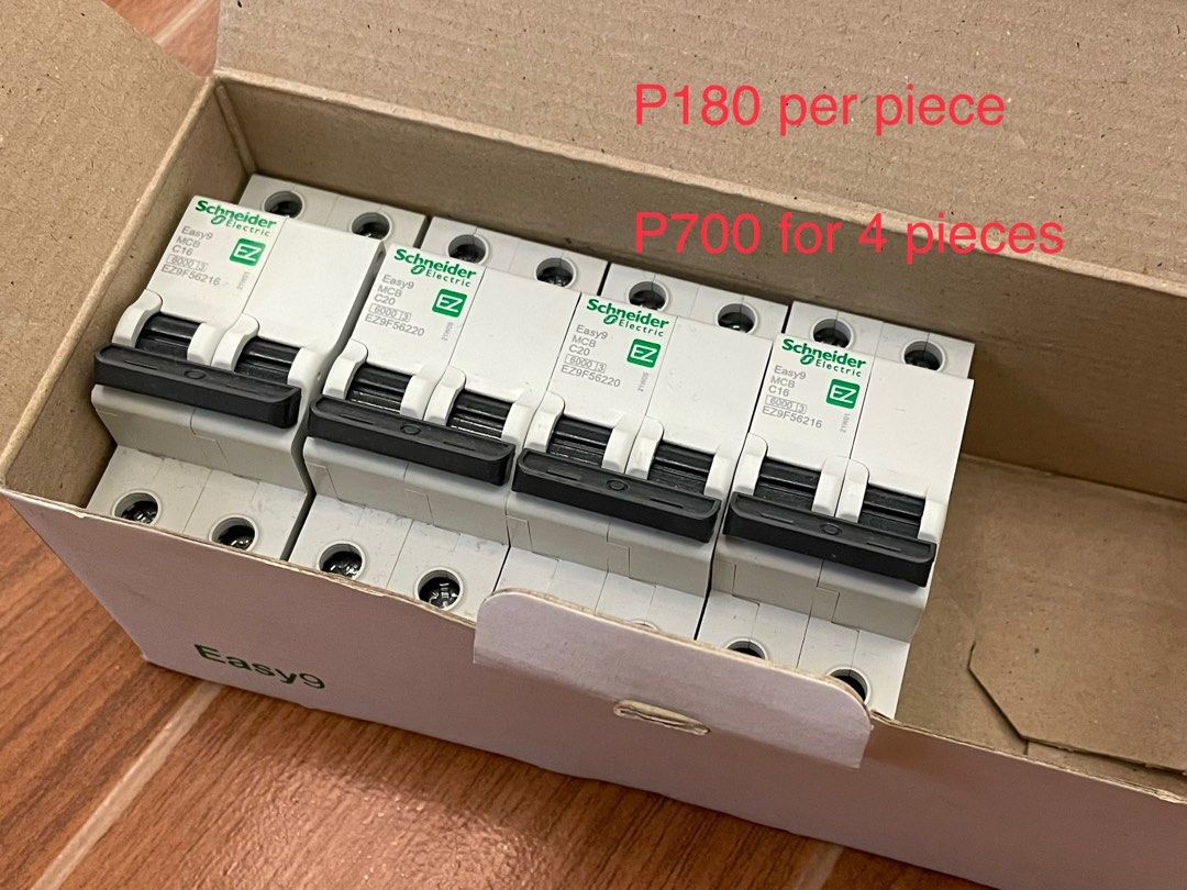 EZ9F56220 Easy9 IEC, 2-Pole 20A DIN-Rail Type Circuit Breaker 230/400V ...