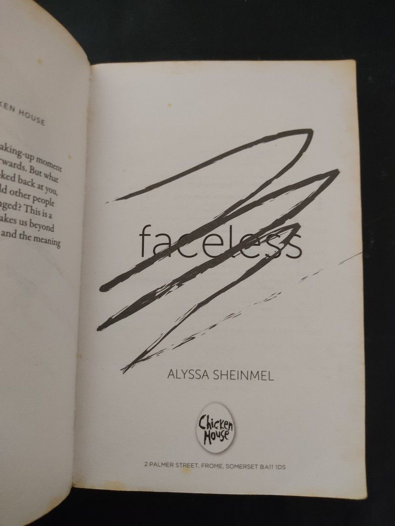 Faceless by Alyssa Sheinmel, Hobbies & Toys, Books & Magazines, Fiction ...