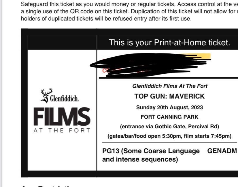 Films at Fort Canning - Top Gun Maverick (20th Aug) - Last Chance ...