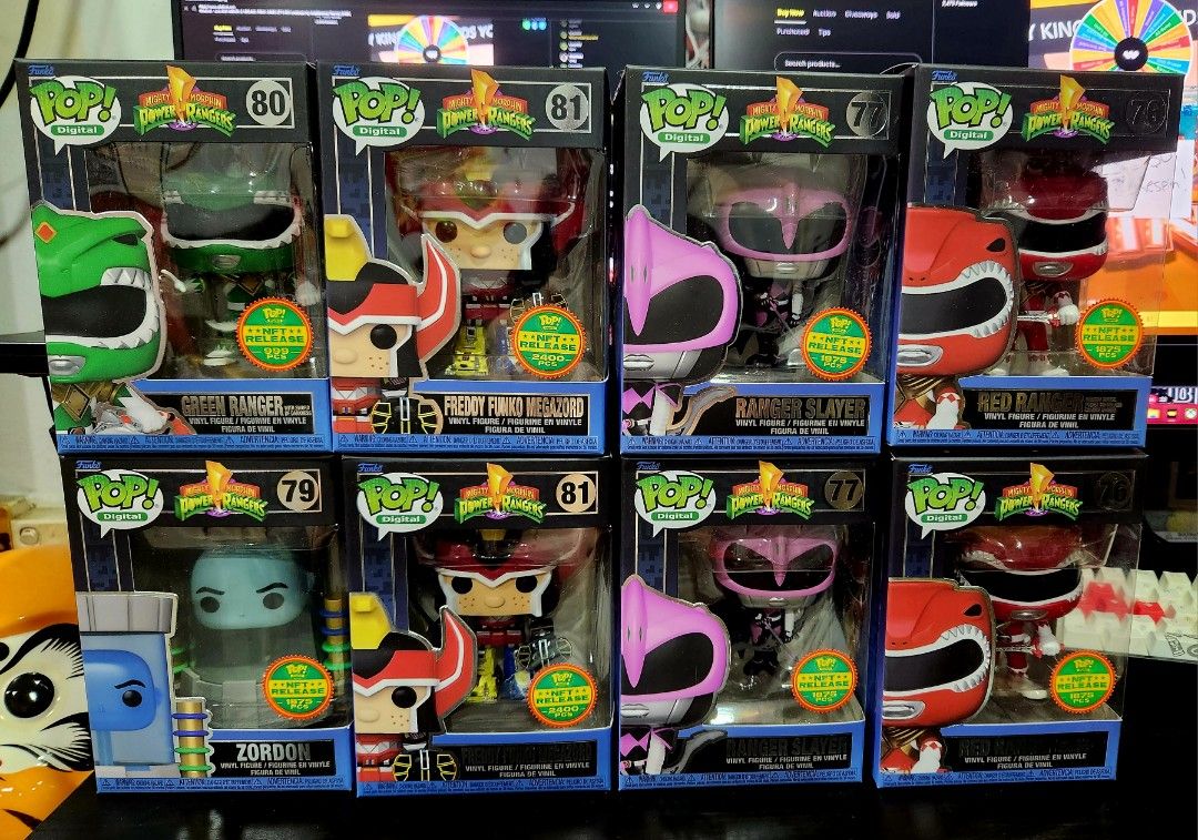 Funko power rangers green ranger grail red ranger Freddy megazord ...