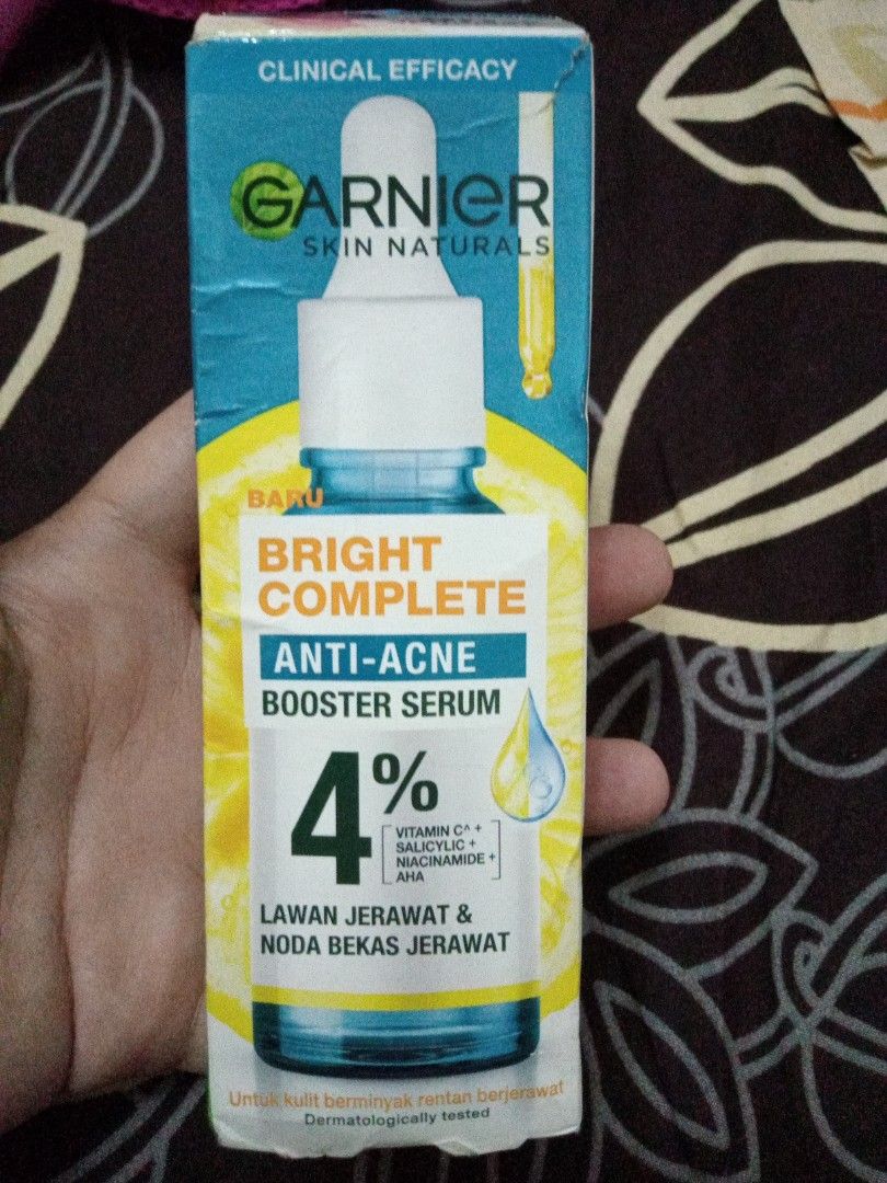 Garnier bright complete anti acne booster serum 30ml, Kesehatan ...