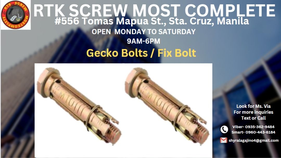 Gecko Bolts / Fix Bolt on Carousell
