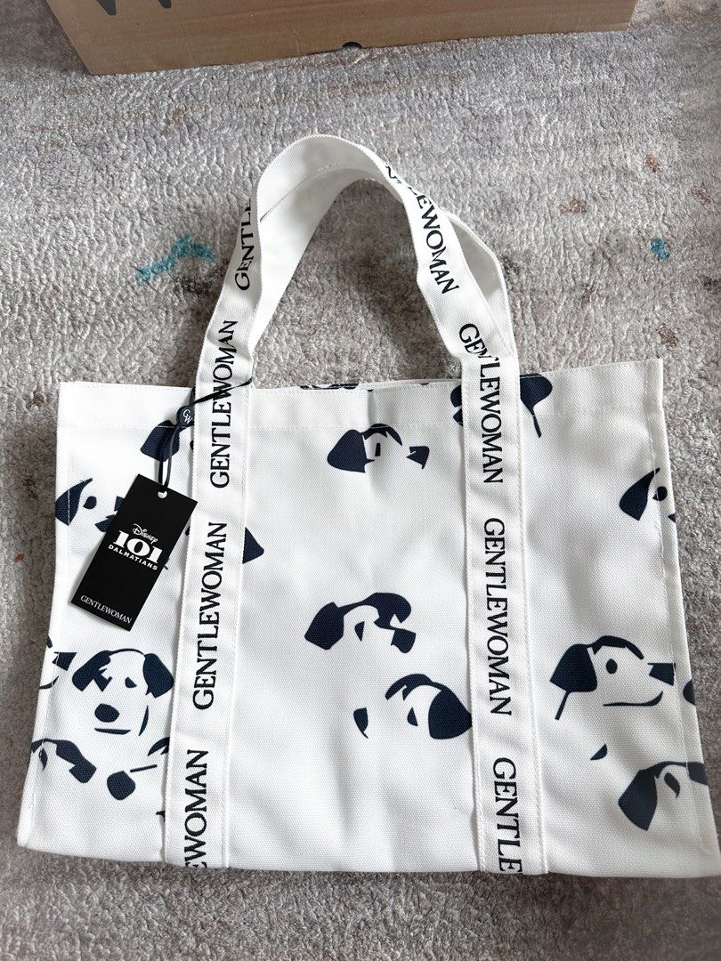 GENTLEWOMAN PONGO ALL OVER BOX TOTE BAG DALMATIANS, Women's Fashion ...