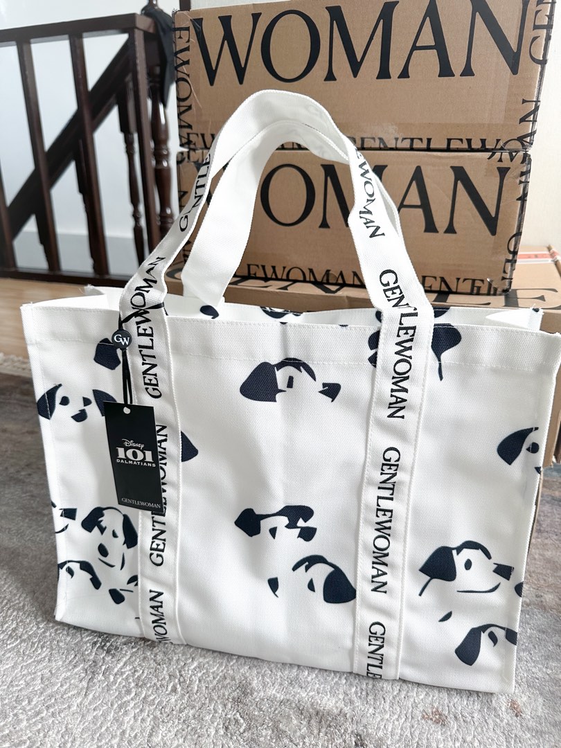 GENTLEWOMAN PONGO ALL OVER BOX TOTE BAG DALMATIANS, Women's Fashion ...