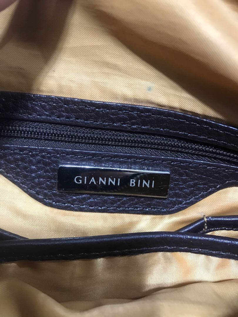 Gianni Bini Brown Leather Shoulder Bag, Women's Fashion, Bags & Wallets ...