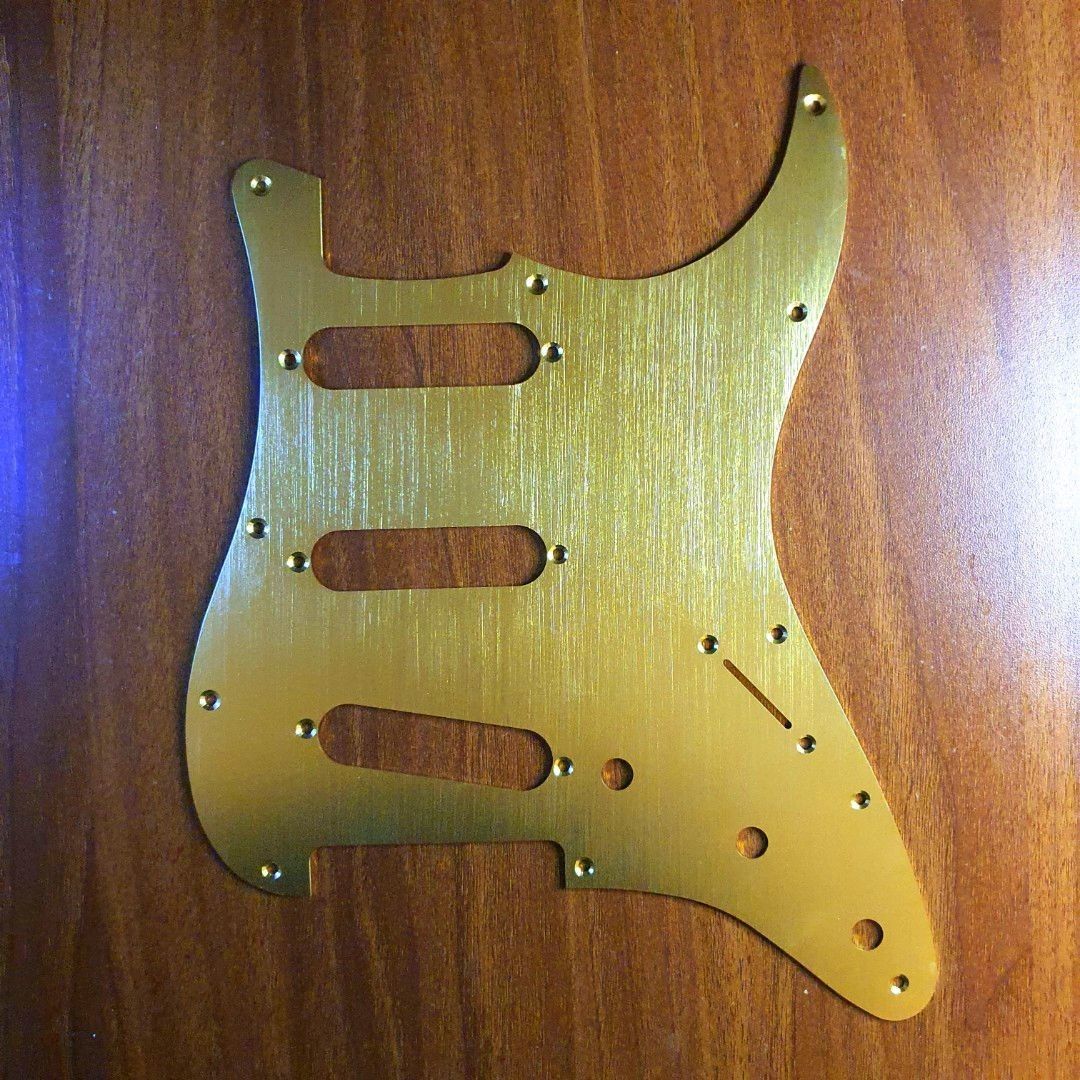 GOLD Aluminium Anodized Pickguard for Stratocaster Electric Guitar ...