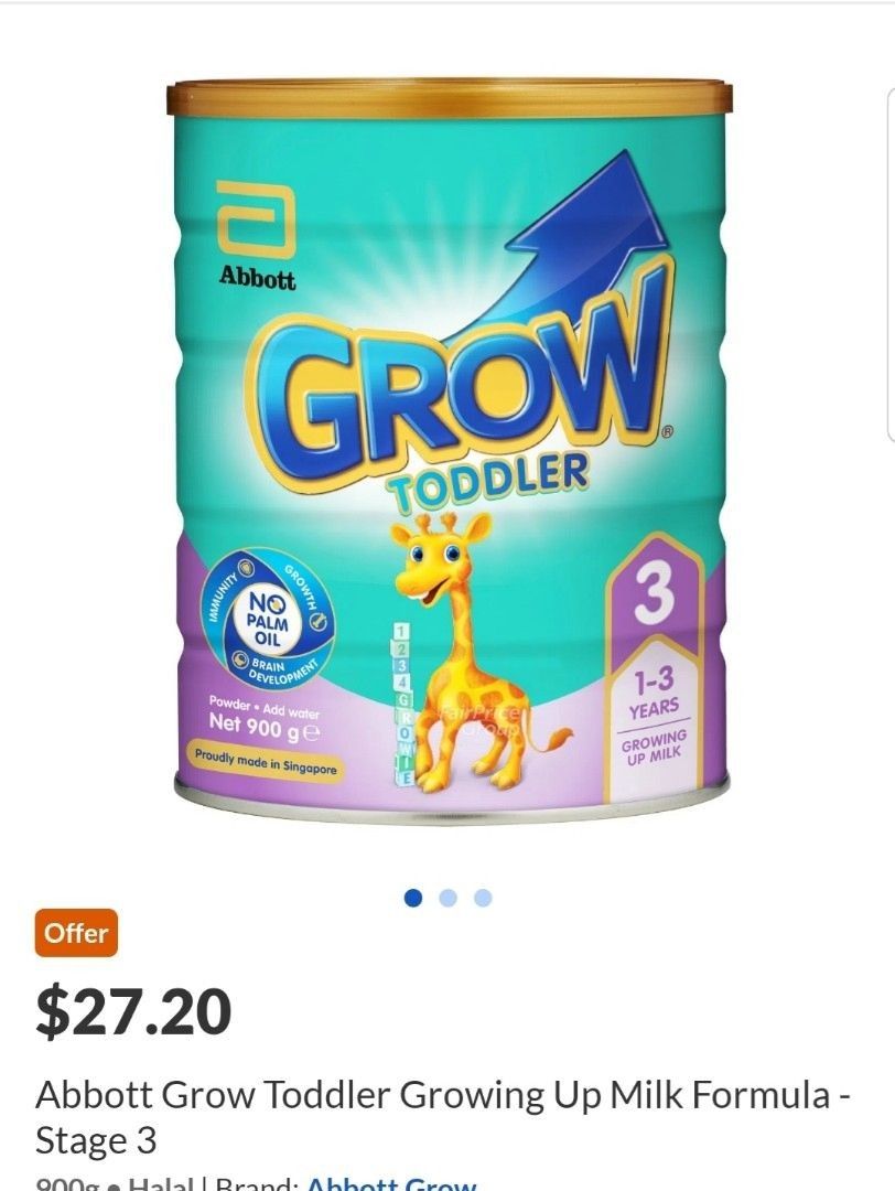 Grow Milk Stage 3 900gm, Babies & Kids, Nursing & Feeding ...