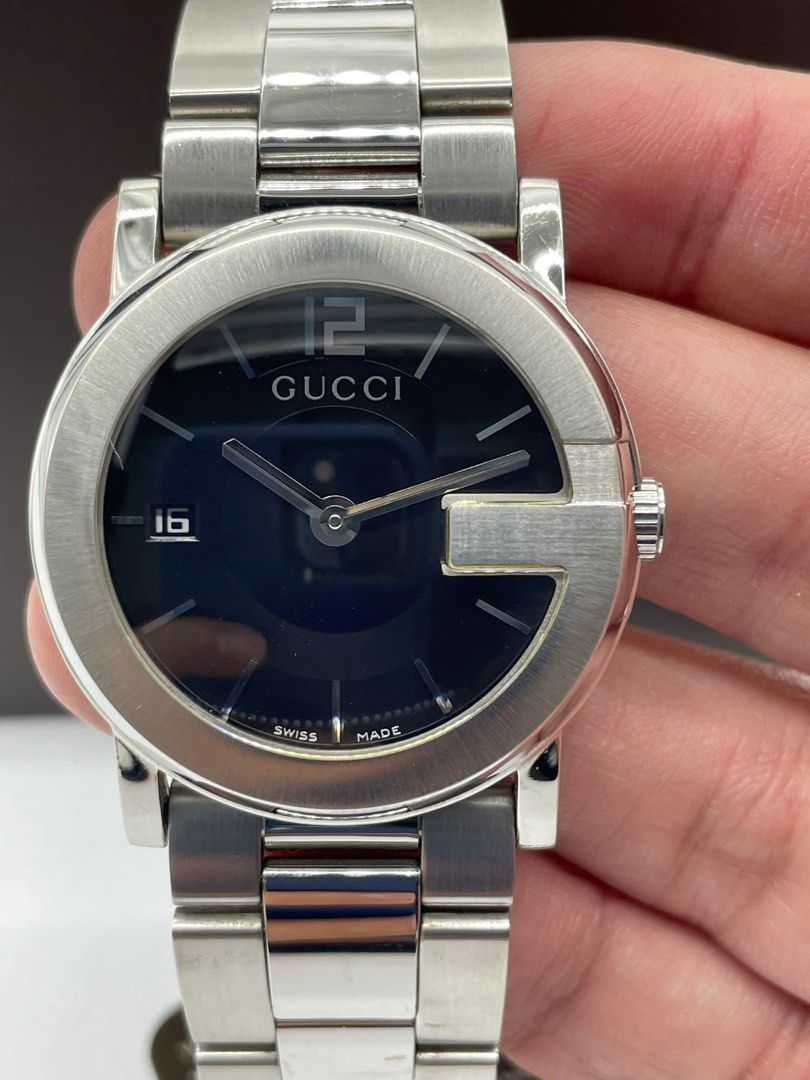 Gucci 36mm Quartz Watch Black Dial 101J, Men's Fashion, Watches & Accessories, Watches on Carousell