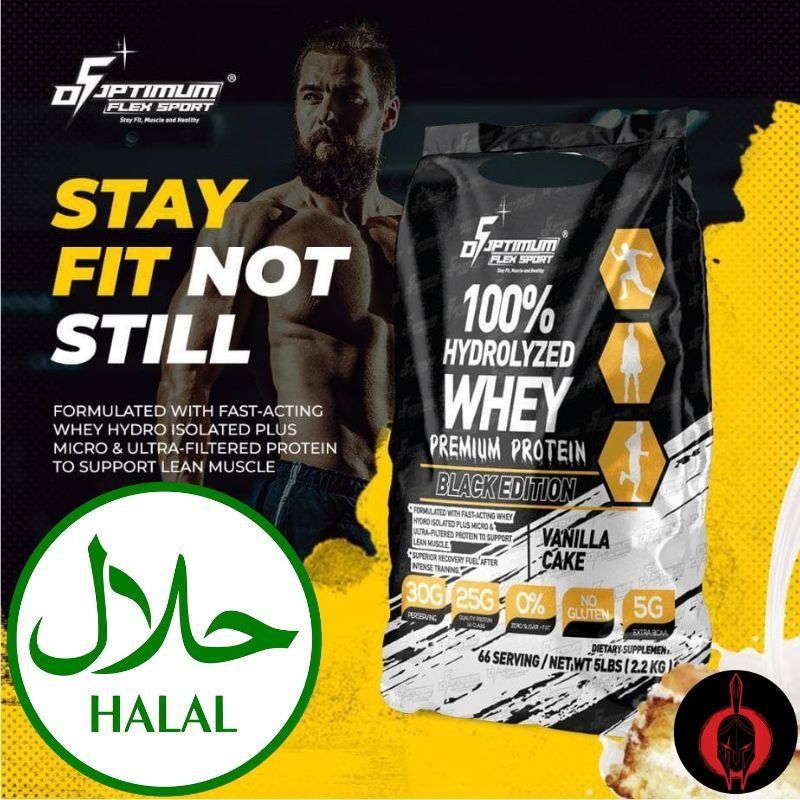 (HALAL) Optimum Flex Sport HYDROLYZED WHEY PROTEIN 2.2KG! (GAIN MUSCLE! LOSE FAT!), Health ...