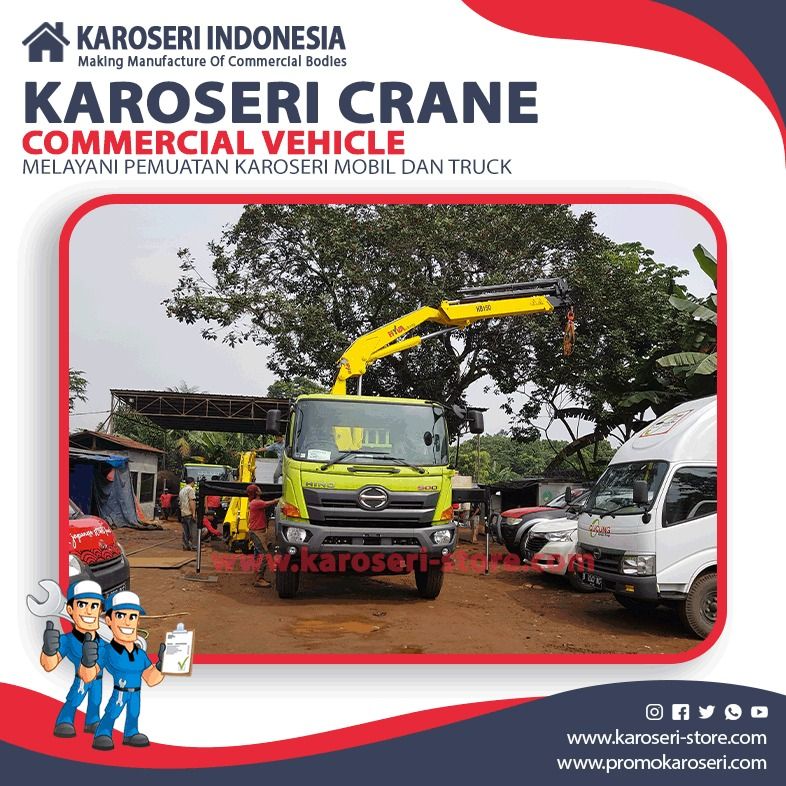 Harga Karoseri Crane Truck (Knuckle Boom Crane) || Industri Karoseri Indonesia, Mobil & Motor ...