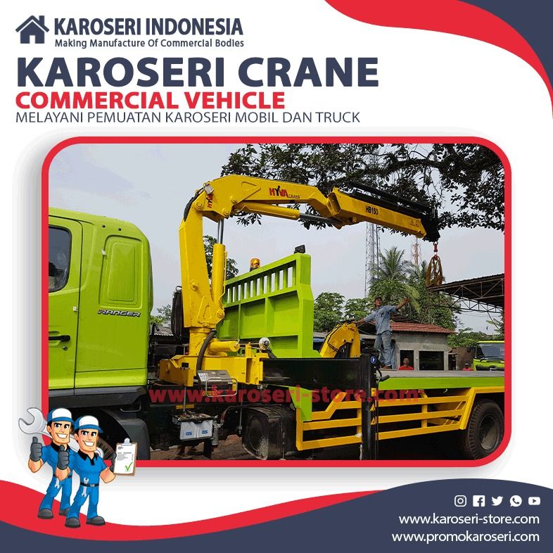 Harga Karoseri Crane Truck (Knuckle Boom Crane) || Industri Karoseri ...