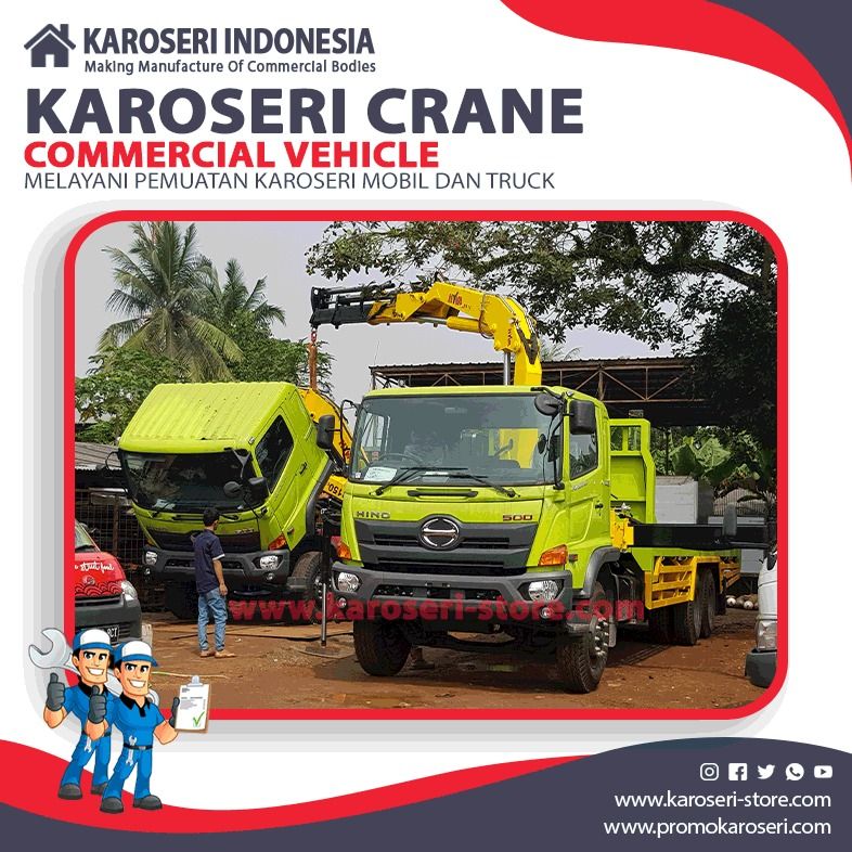 Harga Karoseri Crane Truck (Knuckle Boom Crane) || Industri Karoseri ...