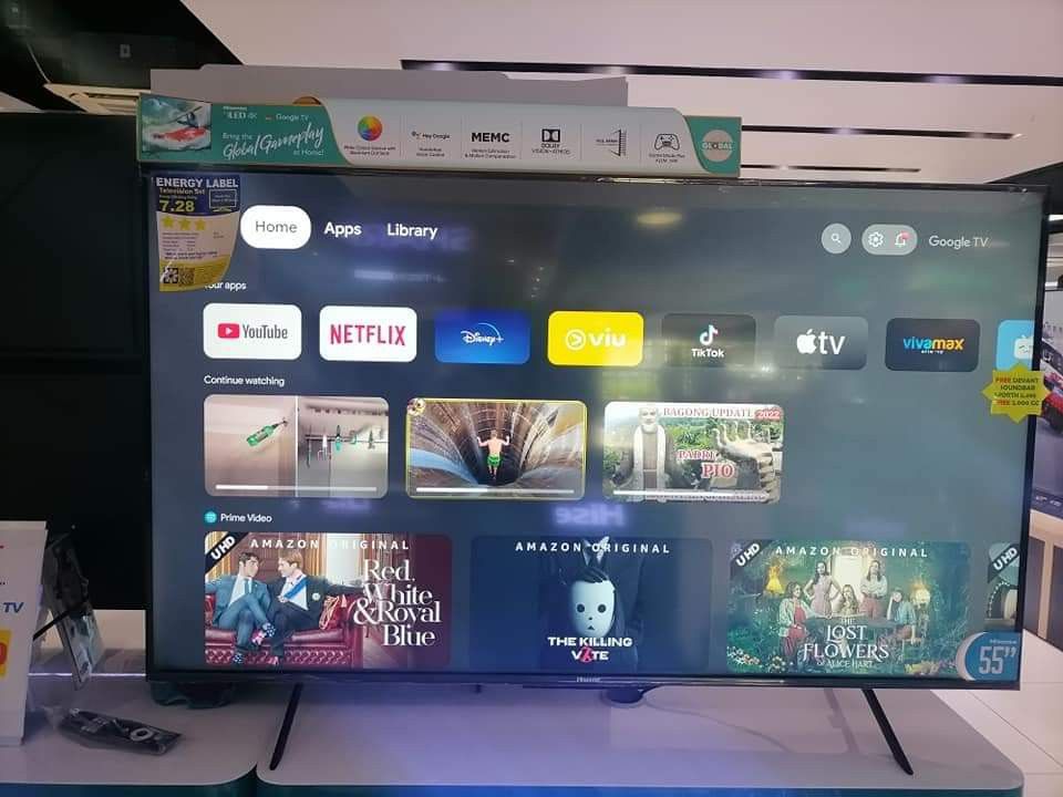 HISENSE QLED -FREE SOUND BAR DEVANT -2 YEARS WARRANTY -FREE BRACKET, TV ...