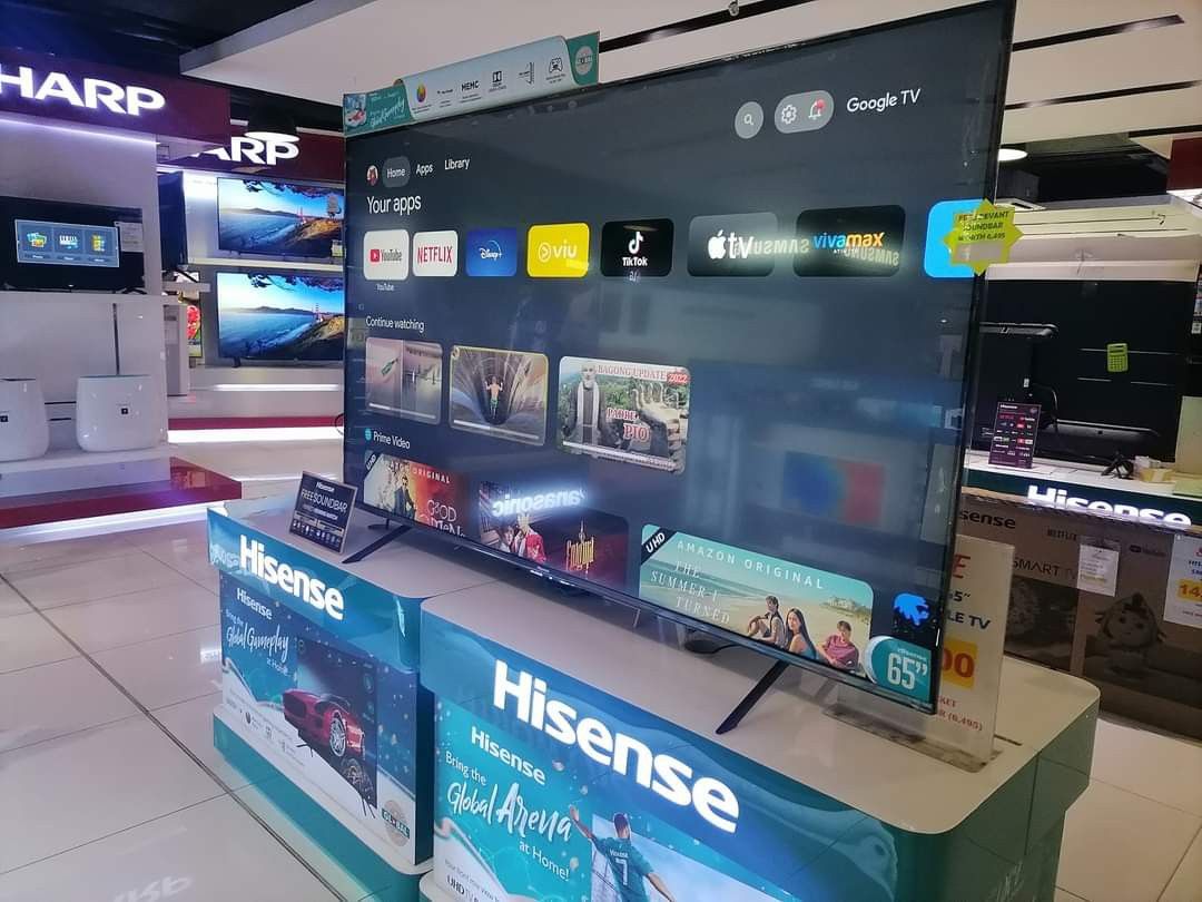 HISENSE QLED -FREE SOUND BAR DEVANT -2 YEARS WARRANTY -FREE BRACKET, TV ...