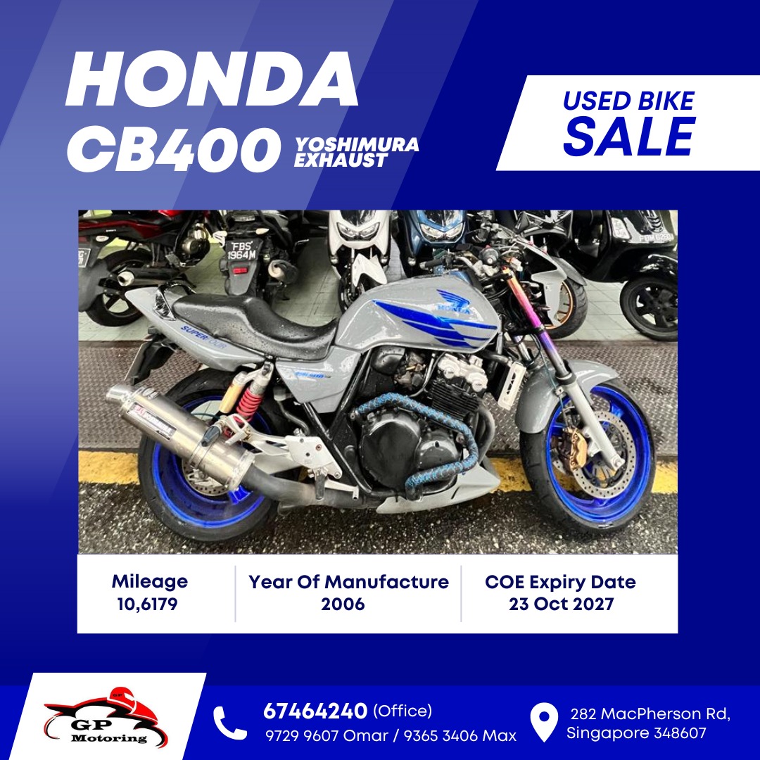 HONDA CB400 REVO | USED BIKE | MODEL 2006 | YOSHIMURA EXHAUST | GP MOTORING, Motorcycles ...