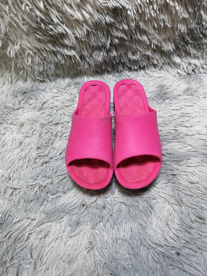Hot Pink Rubber Slip On Slides on Carousell