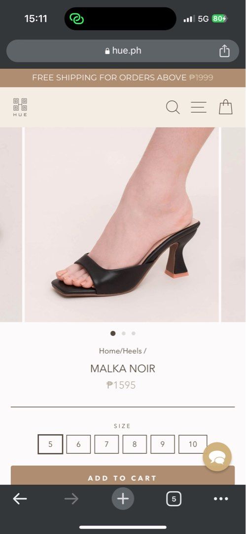 Hue Manila Black Heels (Malka Noir), Women's Fashion, Footwear, Heels ...