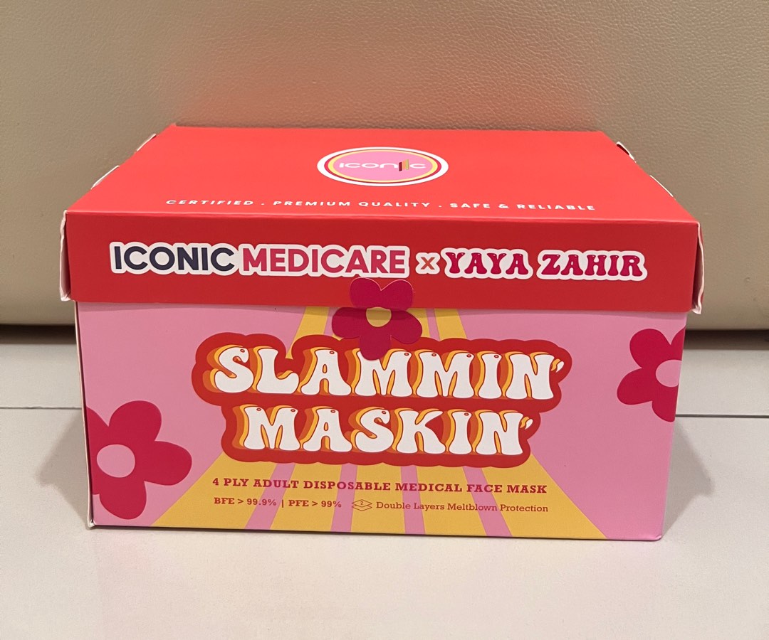 Iconic X Yaya Zahir 4 Ply Slammin Maskin Adult Medical Face Mask (50pcs ...