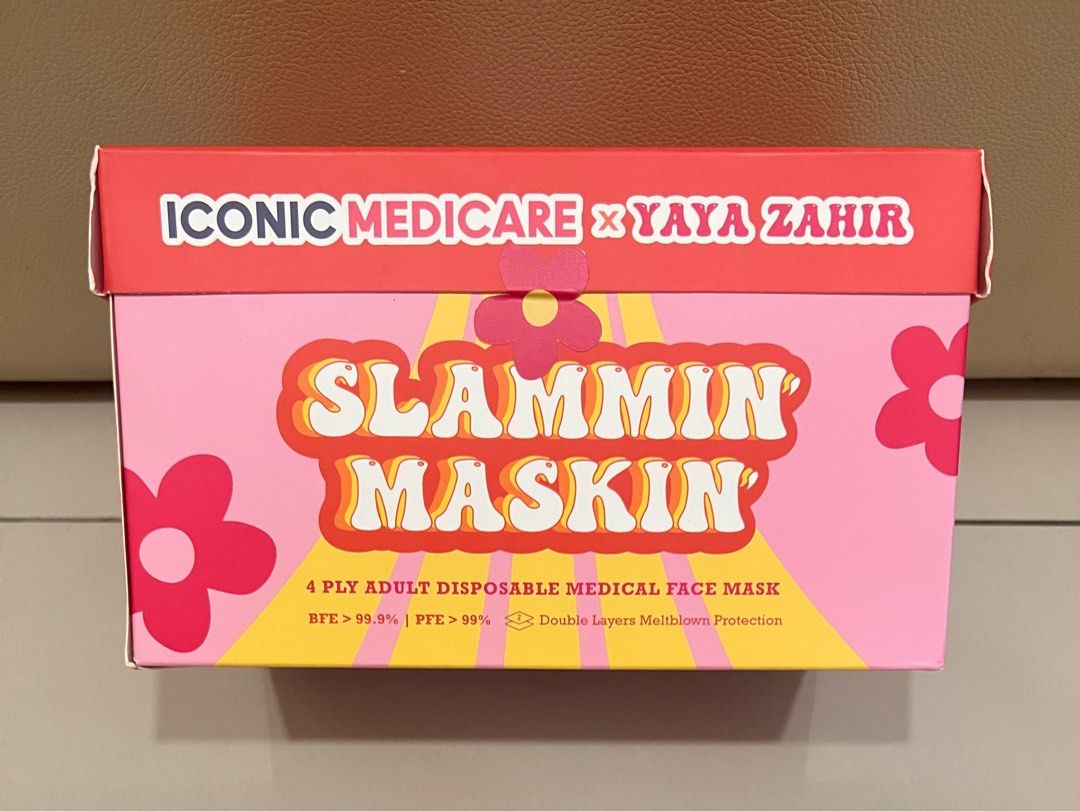Iconic X Yaya Zahir 4 Ply Slammin Maskin Adult Medical Face Mask (50pcs ...