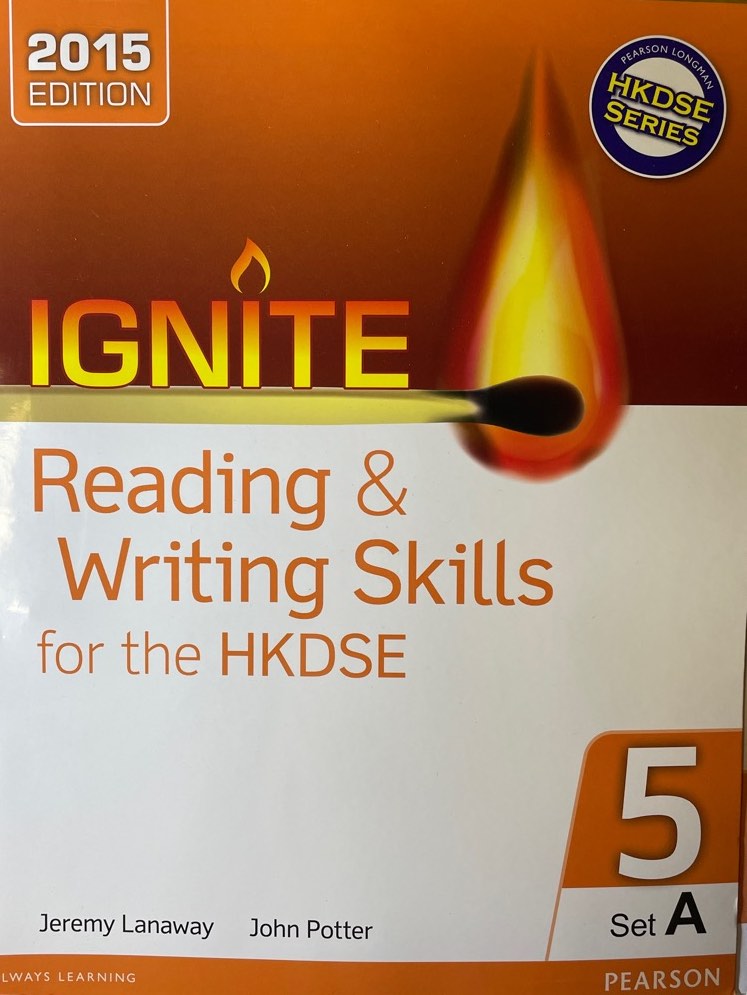 IGNITE Reading & Writing Skills for the HKDSE 5 2015 EDITION Set A, 興趣及遊戲, 書本 & 文具, 書本及雜誌 - 補充練習 ...