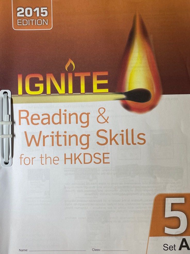 IGNITE Reading & Writing Skills for the HKDSE 5 2015 EDITION Set A, 興趣及遊戲, 書本 & 文具, 書本及雜誌 - 補充練習 ...