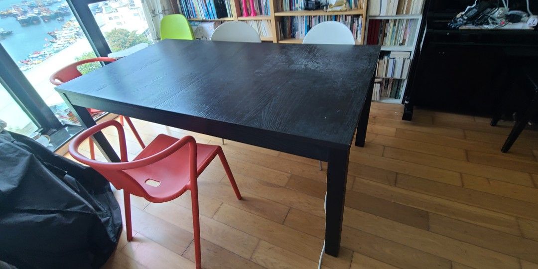 Ikea Extendable Dining Table, 傢俬＆家居, 傢俬, 桌子 - Carousell
