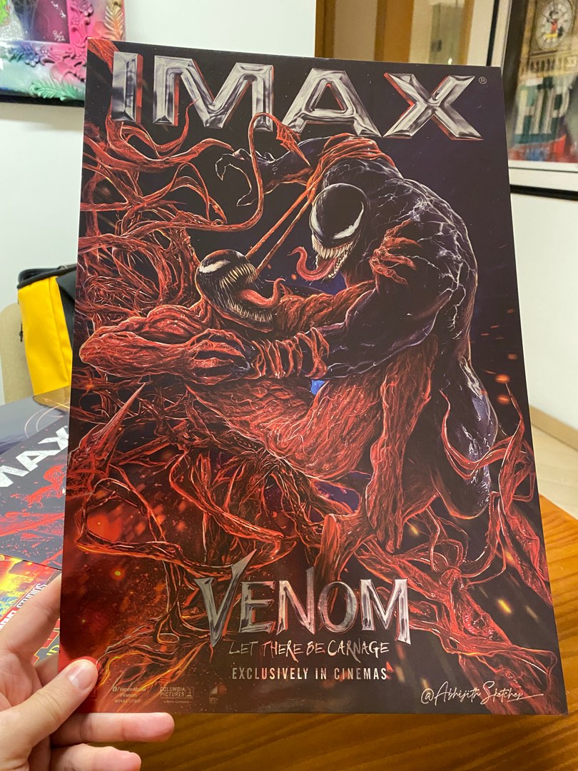 IMAX Venom : Let there be Carnage A3 poster, 傢俬＆家居, 家居裝飾, 牆上裝飾 - Carousell