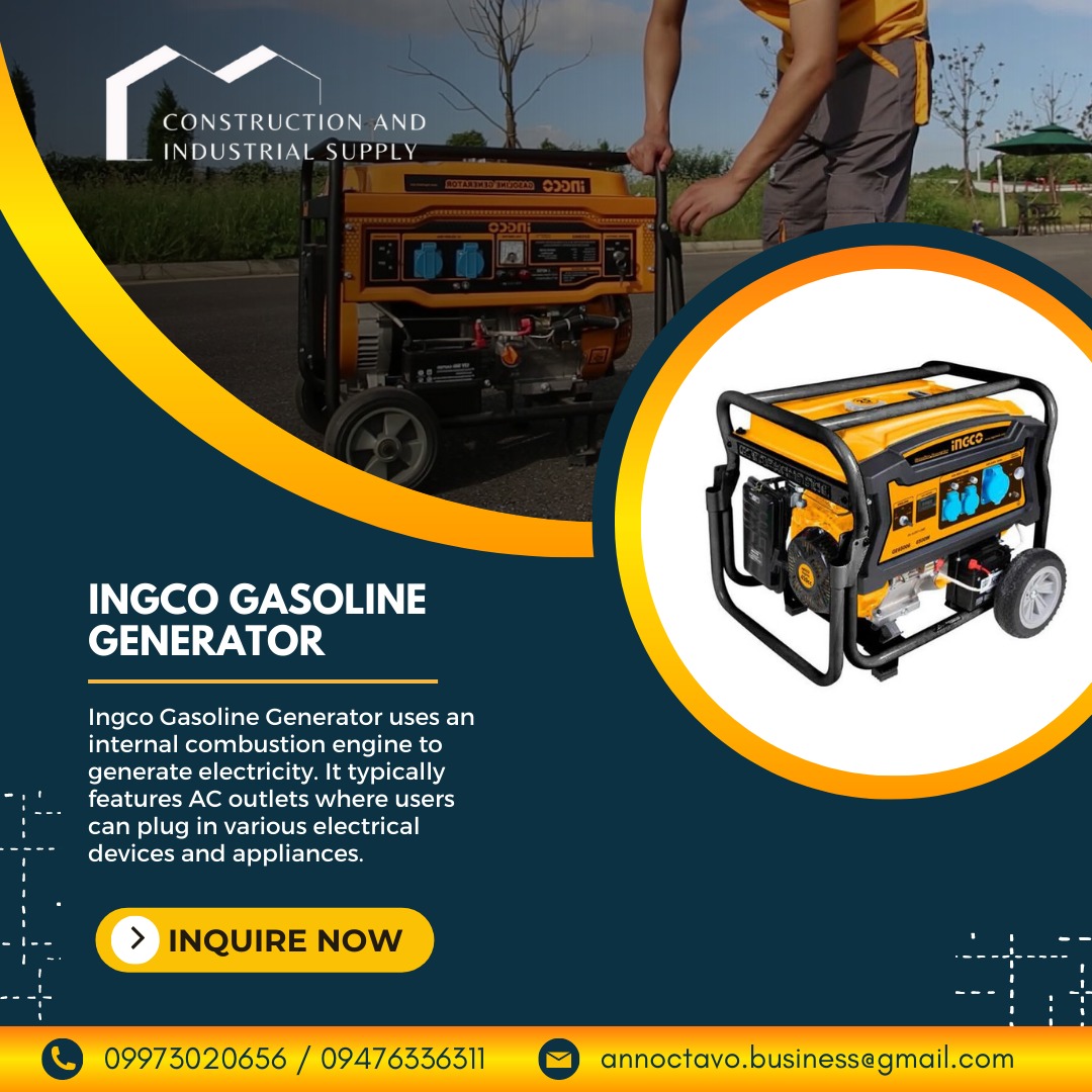 INGCO Gasoline Generator GE65006 | Generator | Power Supply | Power ...