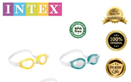 INTEX Play Swim Goggles (Ages 3-10)-55602 DL1479, Sports Equipment ...