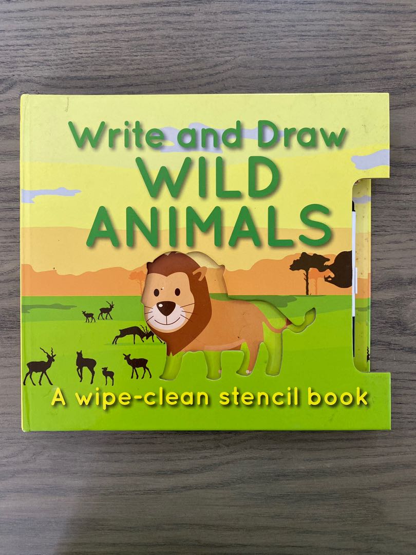 Kids Board Book Write and Draw Wild Animals, Hobbies & Toys, Books ...