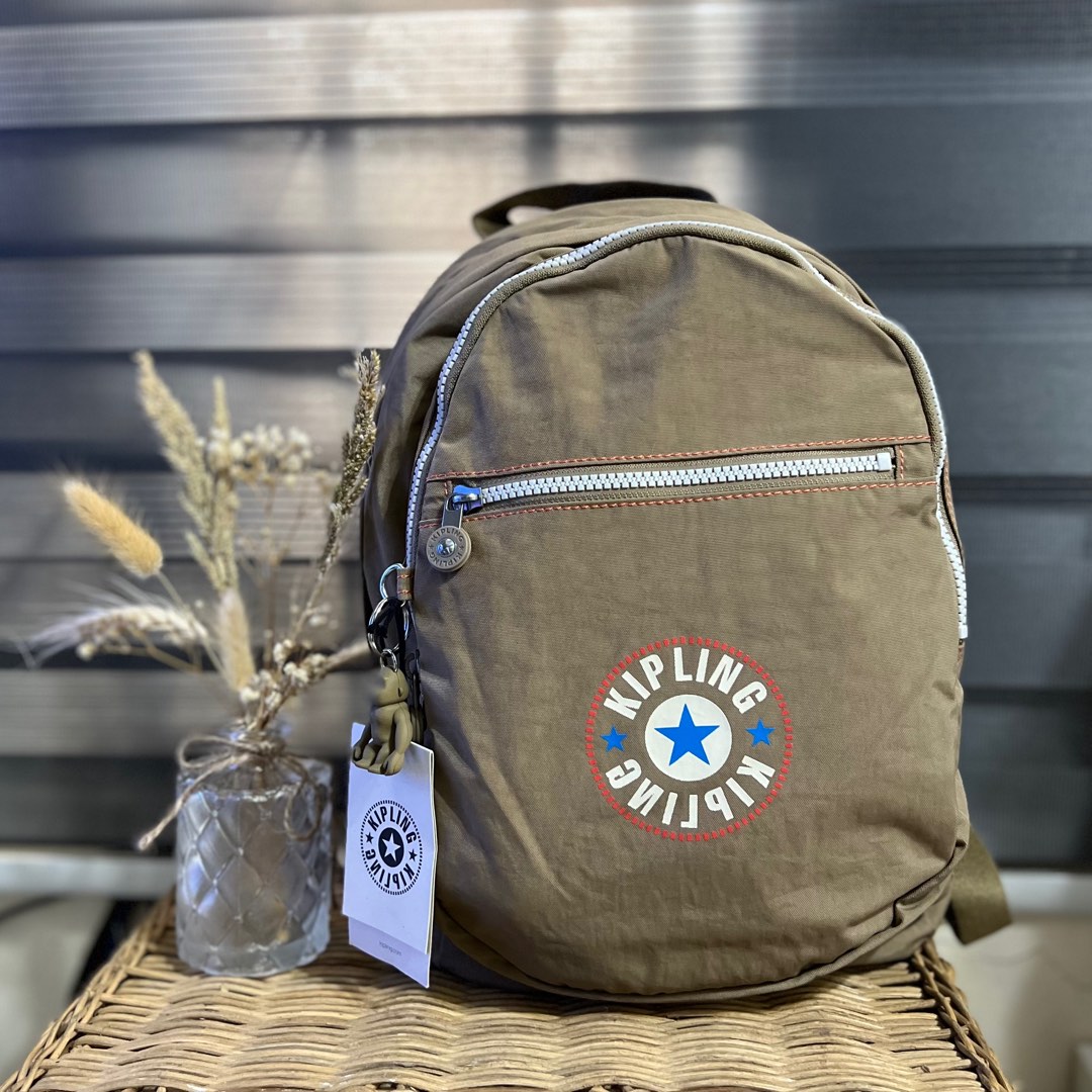 Kipling Clas Backpack (Sand), Women's Fashion, Bags & Wallets ...