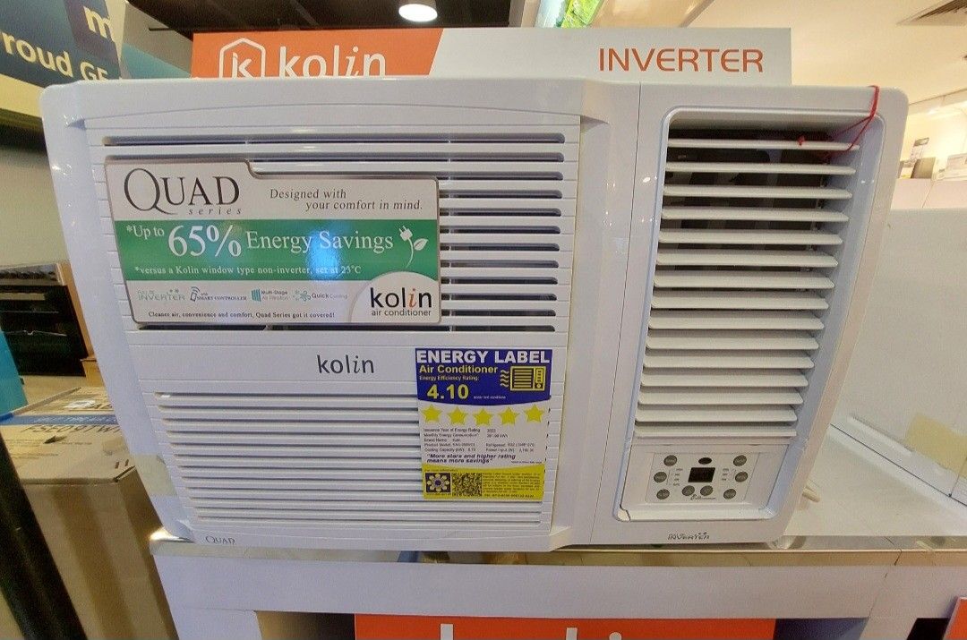 Kolin full dc inverter window type aircon, TV & Home Appliances, Air ...