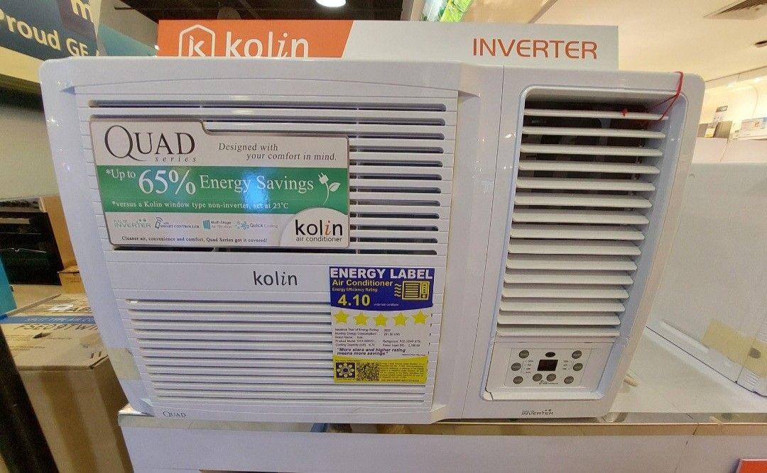 Kolin full dc inverter window type aircon, TV & Home Appliances, Air ...