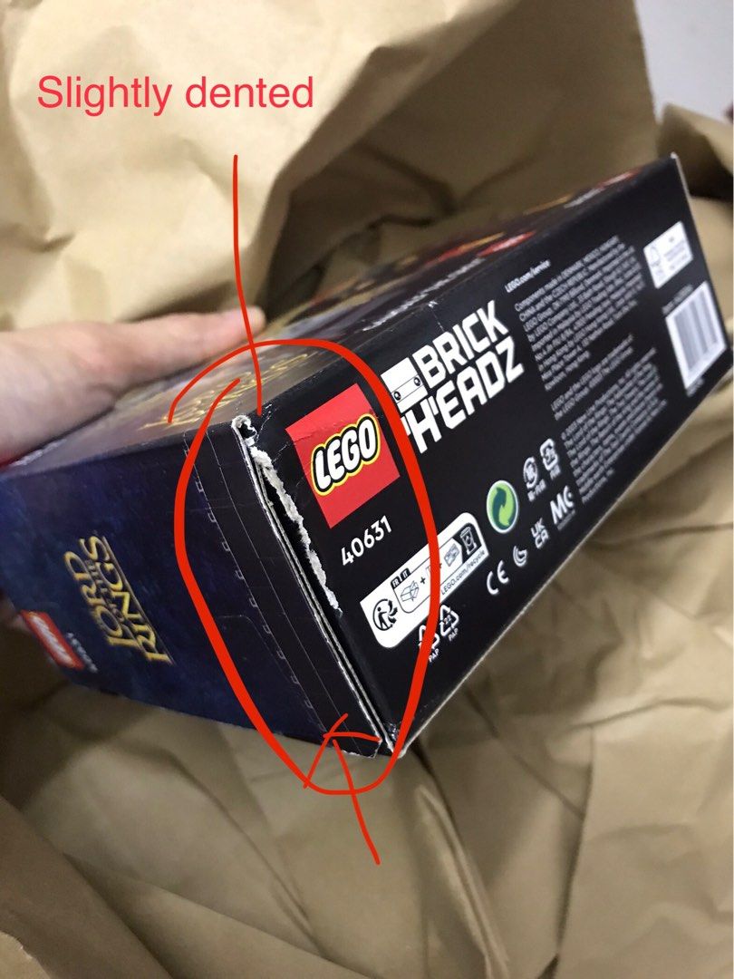 LEGO 40631 Brickheadz GANDALF THE GREY & BALROG (Box is dented 100% no ...