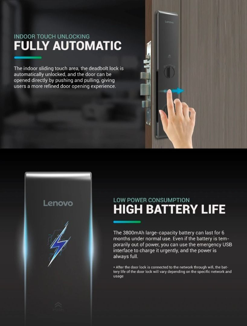 Lenovo Digital Lock - Smart Lock A1 Youth Edition (C0028), Furniture ...