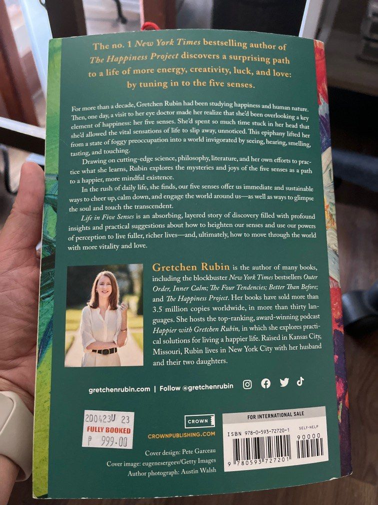 Life in Five Senses book by Gretchen Rubin on Carousell