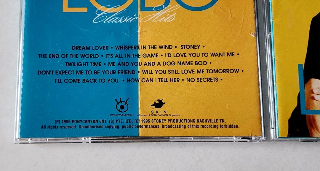Lobo ~ Classic Hits ( PRINTED IN MALAYSIA ) CD, Hobbies & Toys, Music ...