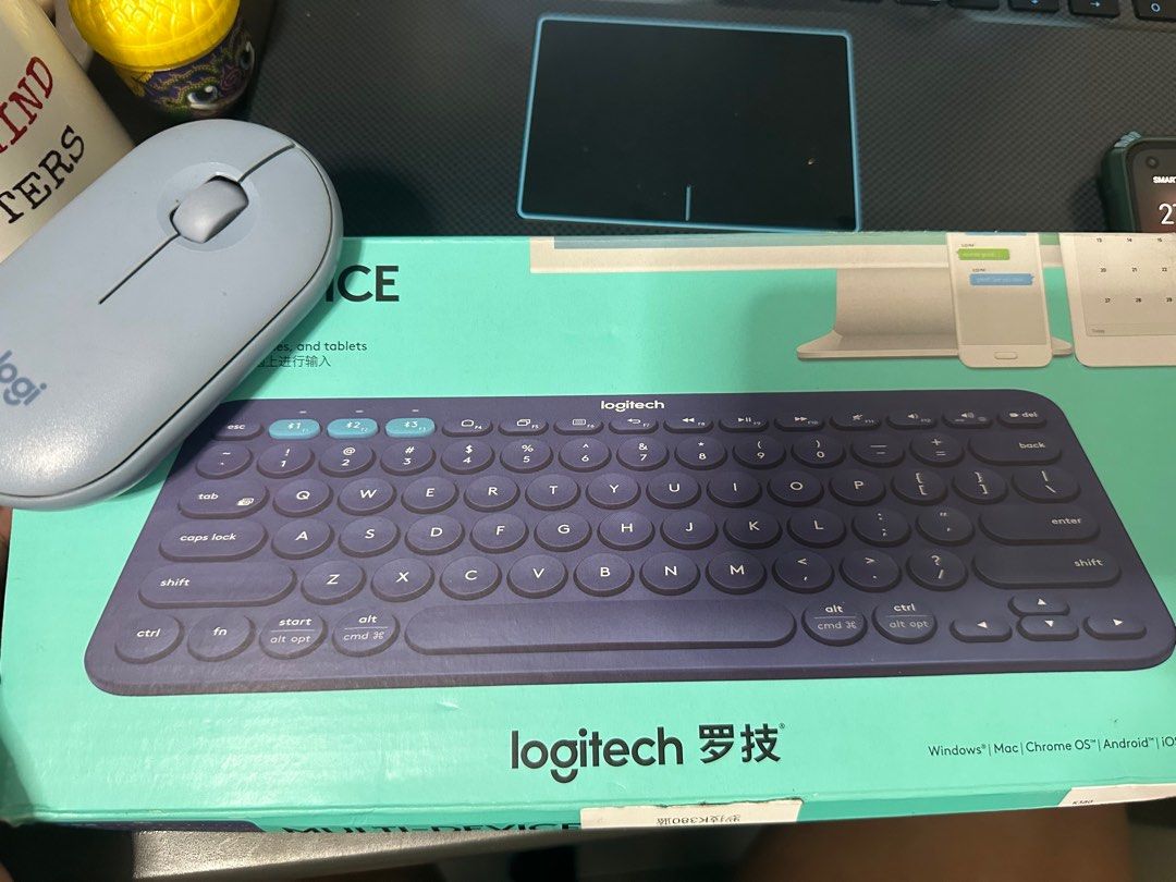 Logitech Multi Device Keyboard And Pebble Mouse Bundle Computers Tech Parts Accessories