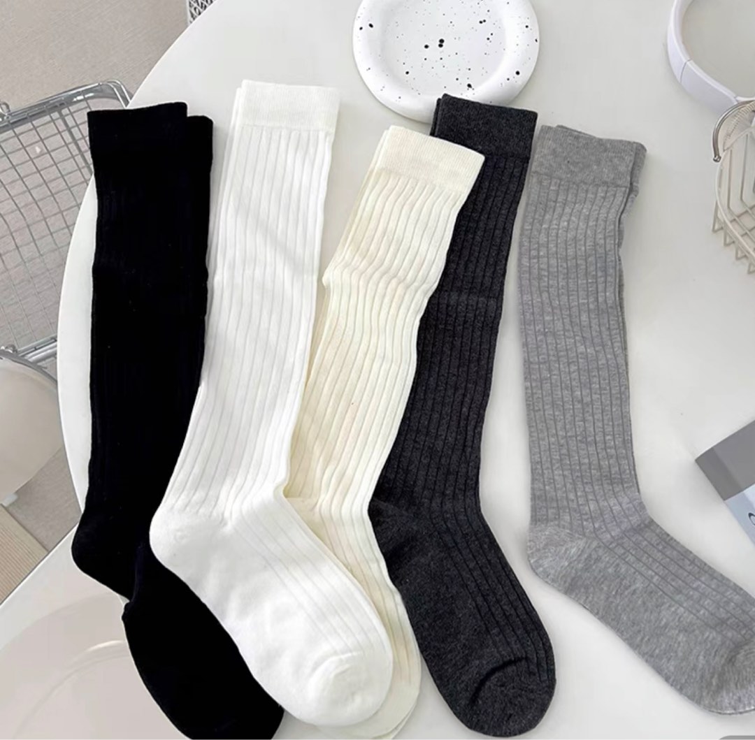 long Korean socks, Women's Fashion, Watches & Accessories, Socks ...