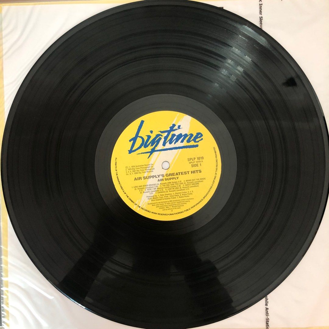 (LP) Air Supply - Greatest Hits vinyl, Hobbies & Toys, Music & Media ...
