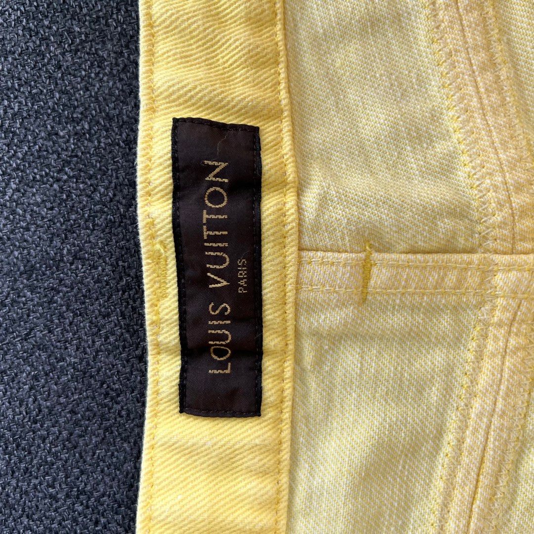 LV Shorts Denim yellow, Women's Fashion, Bottoms, Shorts on Carousell
