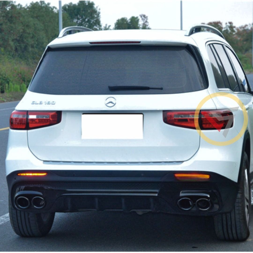 Mercedes Benz GLB Rear Diffuser with Muffler Tip Body Kit | GLB modify ...