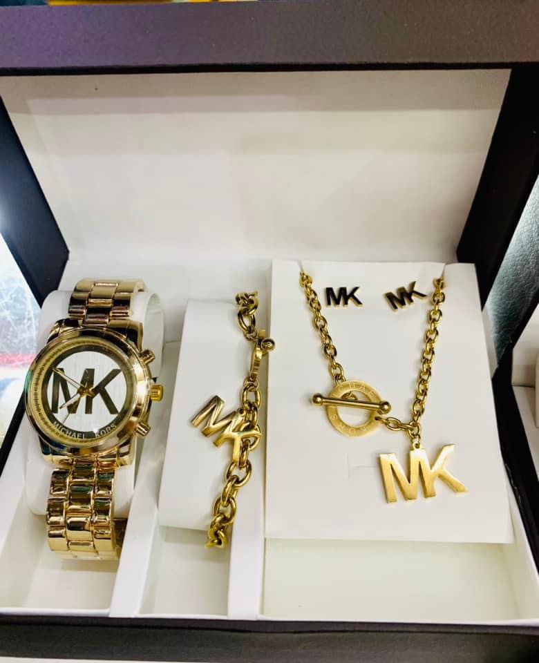 MK Watch with necklace and bracelet. ( complete set ), Women's Fashion ...